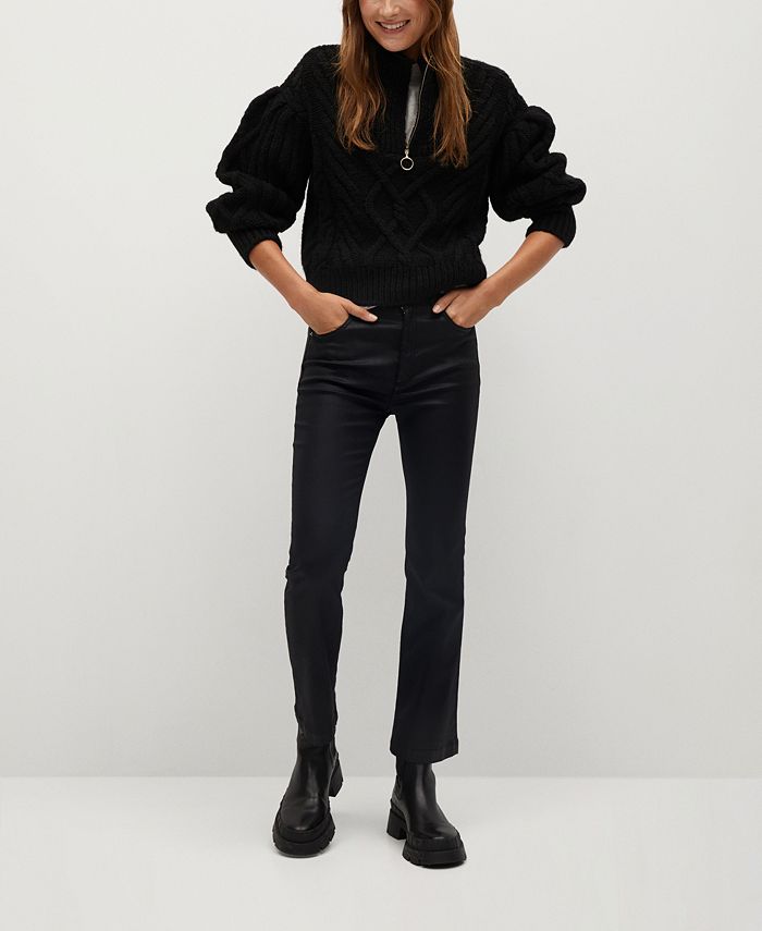 MANGO Women's Coated Bootcut Flare Jeans - Macy's