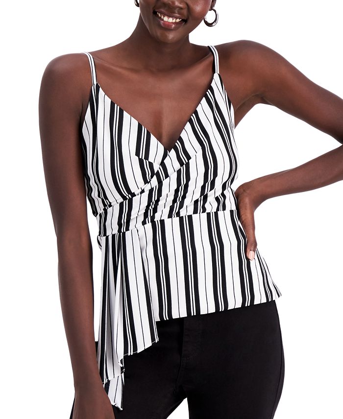 INC International Concepts Draped Striped Camisole, Created for Macy's ...