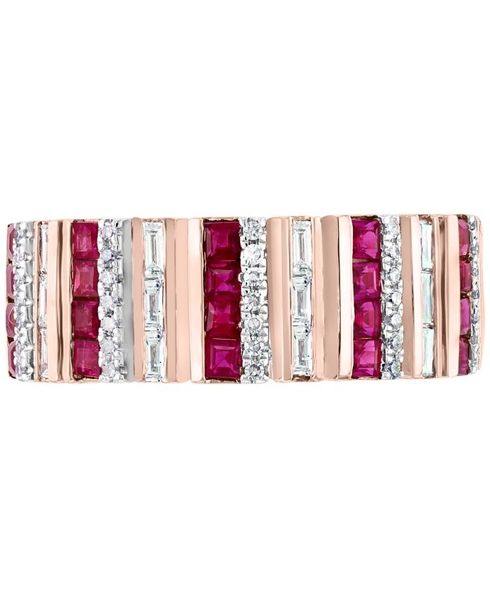 EFFY Collection EFFY® Ruby (3/4 ct. t.w.) & Diamond (1/4 ct. t.w.) Ring ...