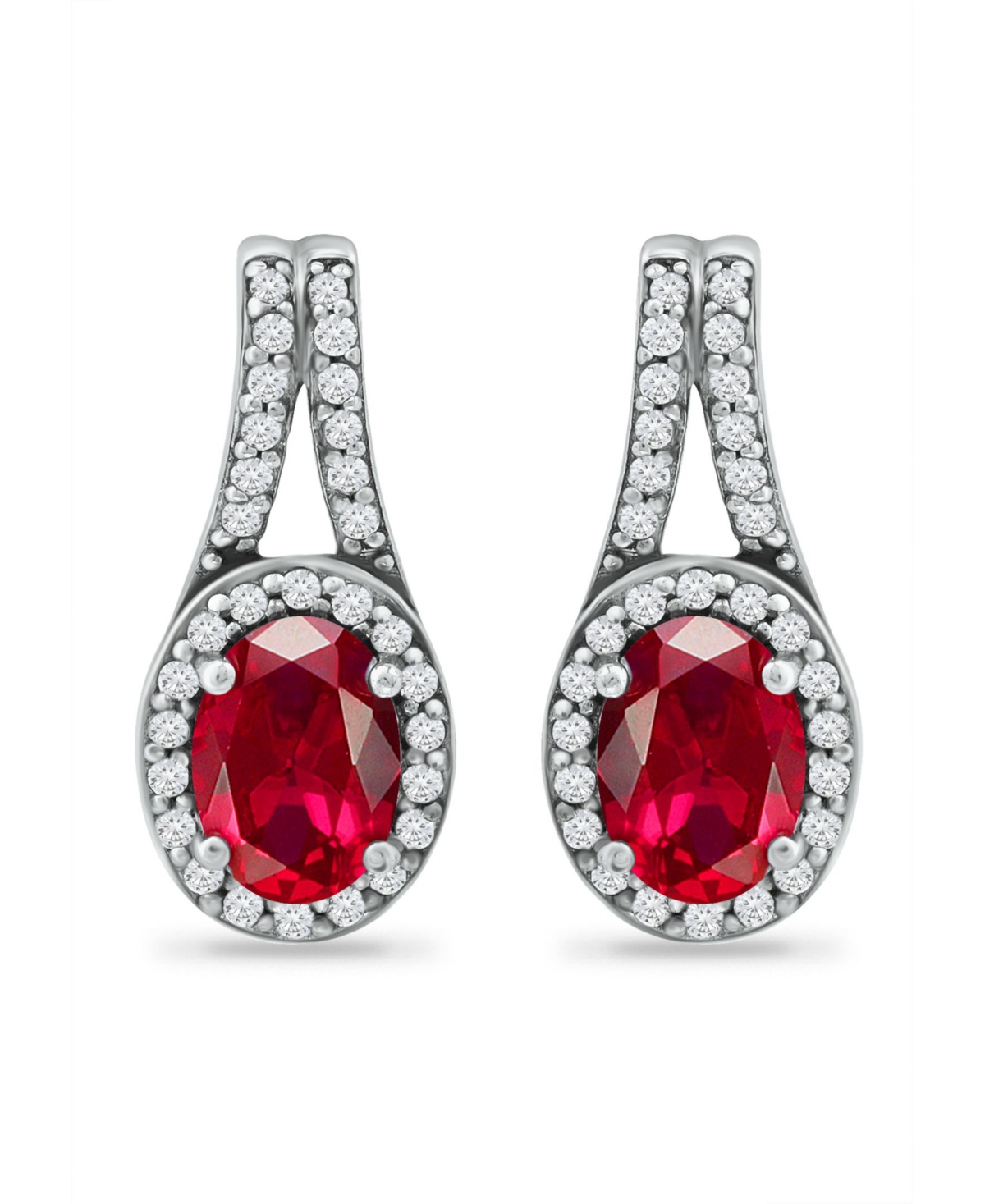 Click here for Giani Bernini Created Ruby and Cubic Zirconia Halo... prices
