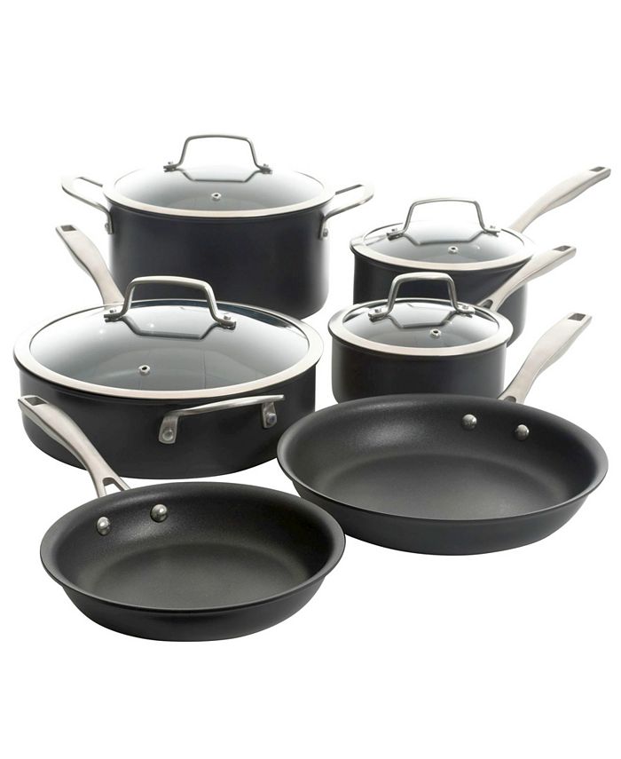 Kenmore Arbor Heights 10-Piece Hard Anodized Cookware Pots and Pans Set ...