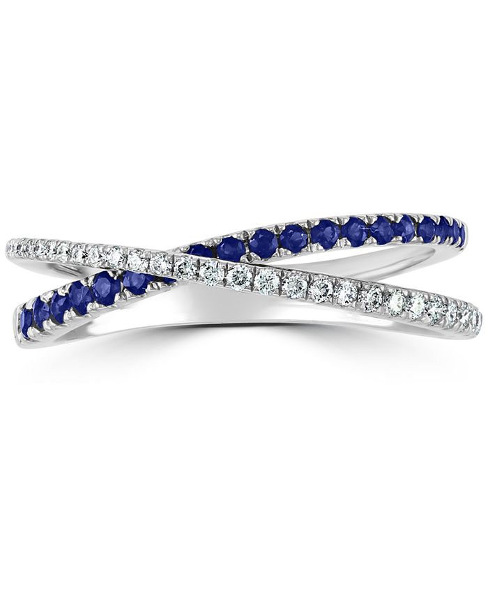 EFFY Collection EFFY® Sapphire (1/6 ct. t.w.) & Diamond (1/5 ct. t.w ...