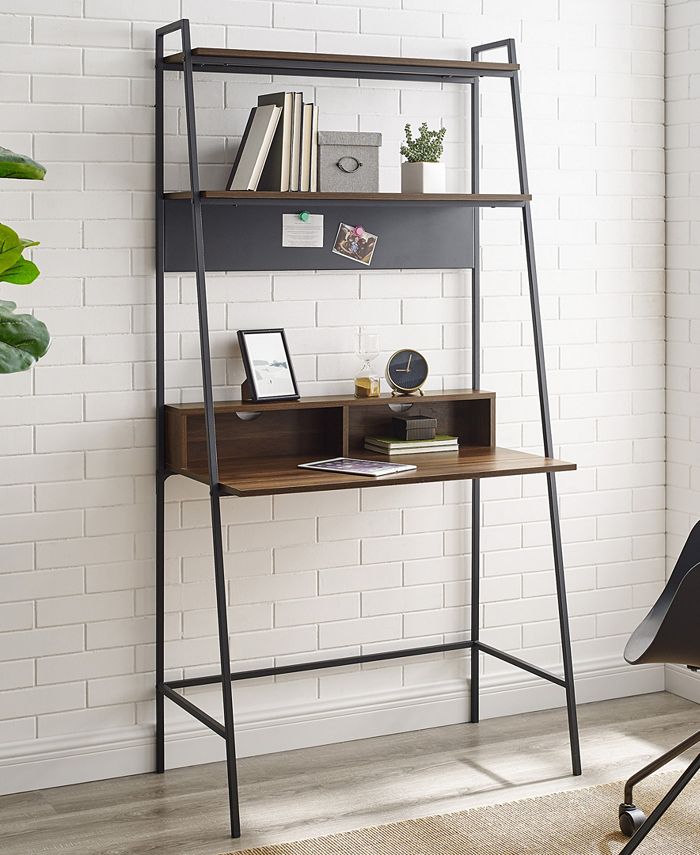 Walker Edison Modern Wood Ladder Computer Desk & Reviews - Furniture ...