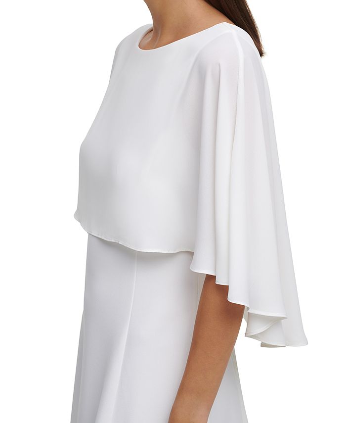 DKNY Cape-Overlay Dress - Macy's