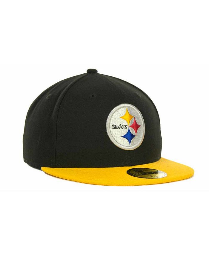 New Era Pittsburgh Steelers Black Team 59FIFTY Cap - Macy's