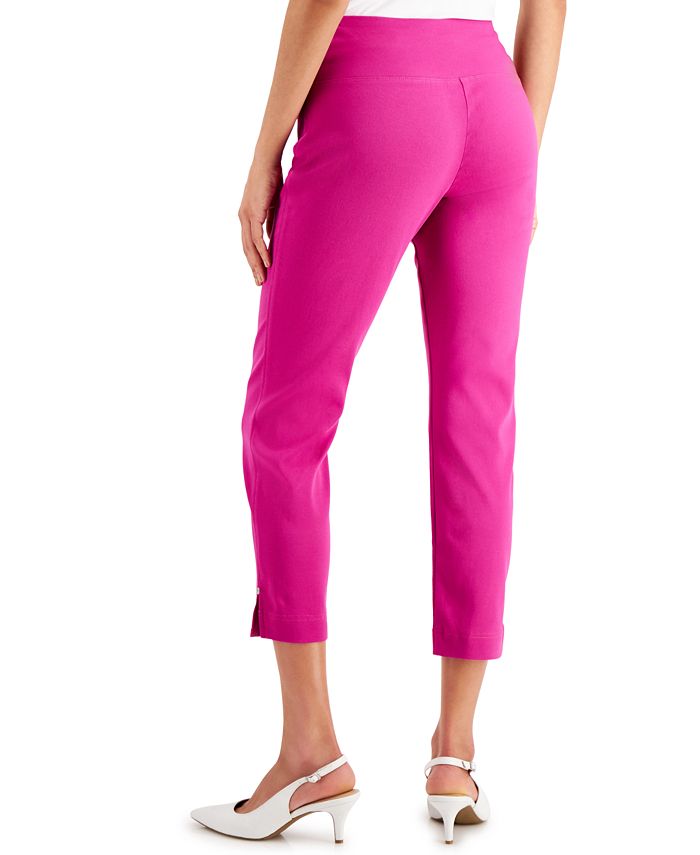 JM Collection Charmed Straight-Leg Cropped Pants, Created for Macy's ...