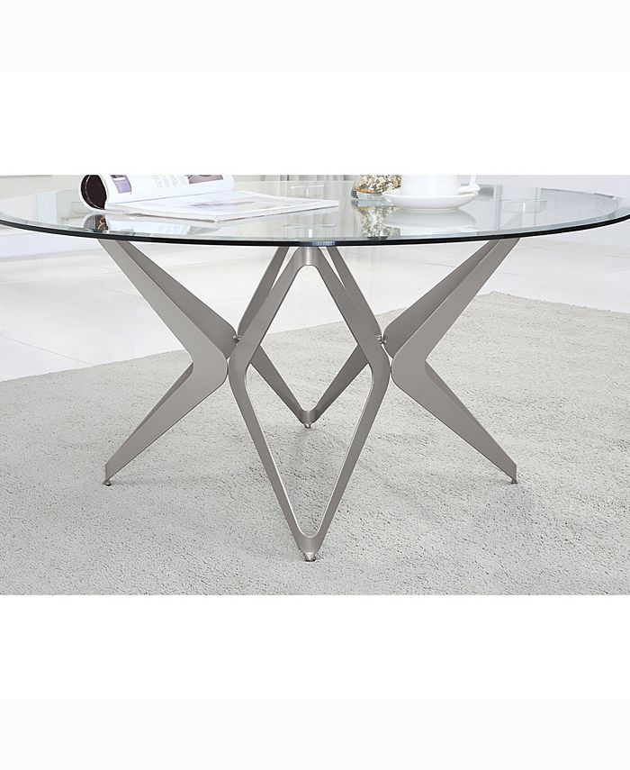 Furniture of America Alta Glass Top Coffee Table - Macy's