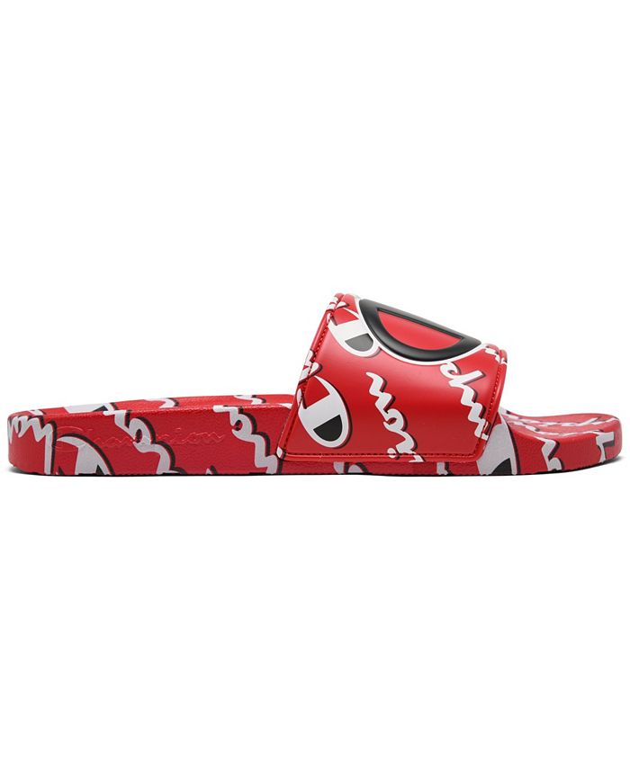 Champion Men's IPO Mega Script Slide Sandals from Finish Line - Macy's