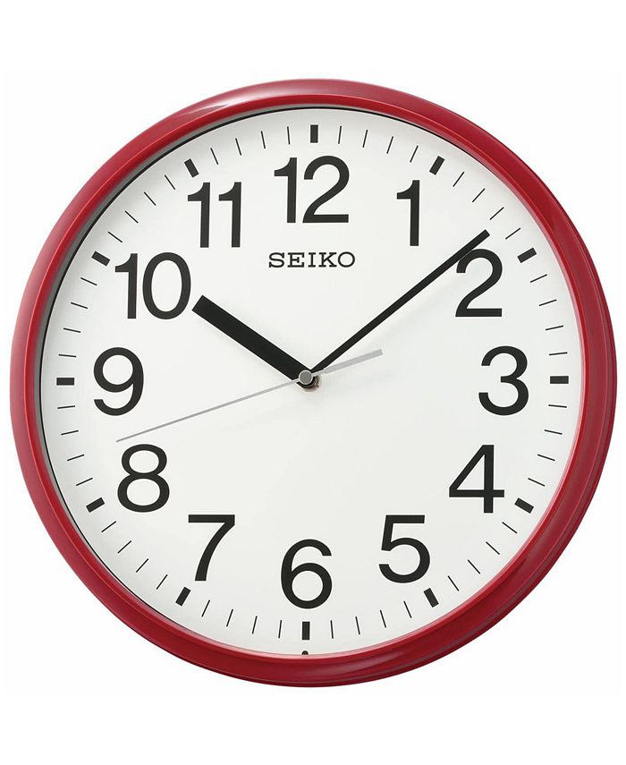 Seiko Classic Red Office Clock - Macy's