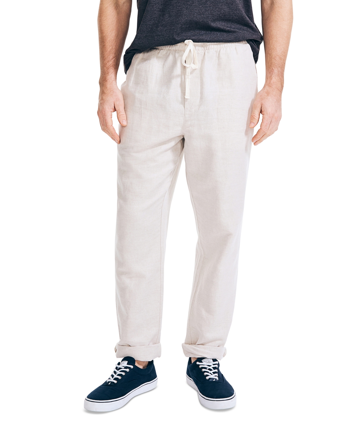 Click here for Nautica Mens Classic-Fit Elastic Drawstring Linen... prices