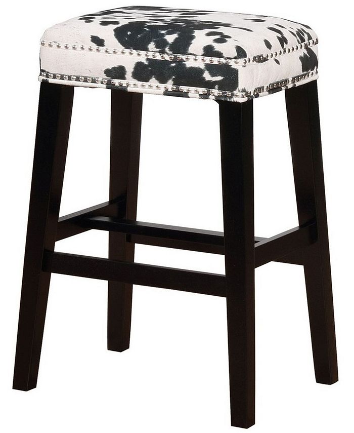 Linon Home Décor Ennis Cow Print Bar Stool - Macy's