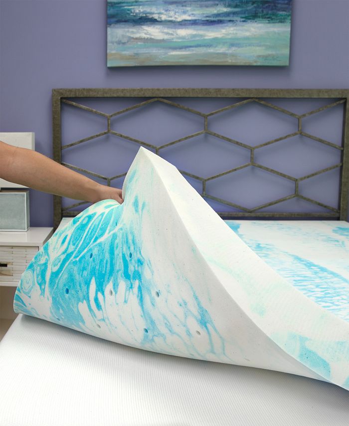 SensorGel 4" Gel Swirl Memory Foam California King Mattress Topper - Macy's