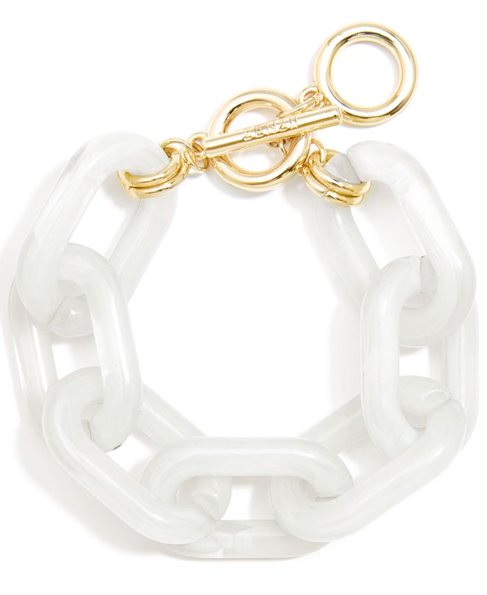 Zenzii Gold-Tone Colored Chain-Link Bracelet - Macy's Zenzii Gold-Tone Colored Chain-Link Bracelet - Macy's