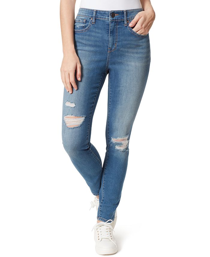 Frayed Denim FRAYED Distressed High-Rise Skinny Jeans - Macy's