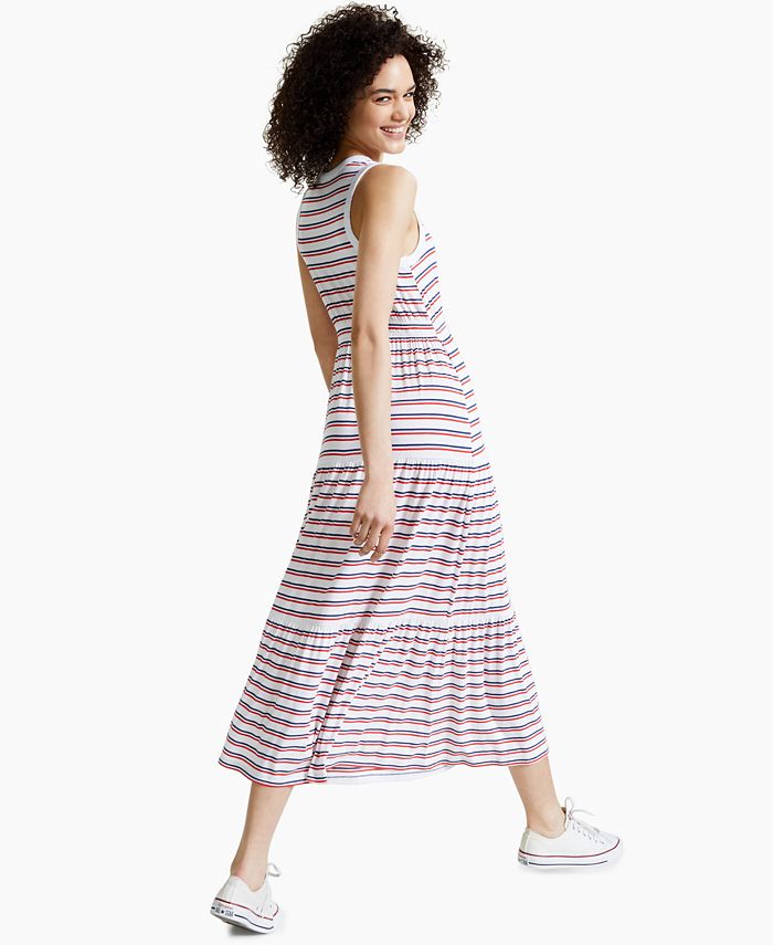 Style & Co Striped Sleeveless Maxi Dress, Created for Macy's & Reviews ...