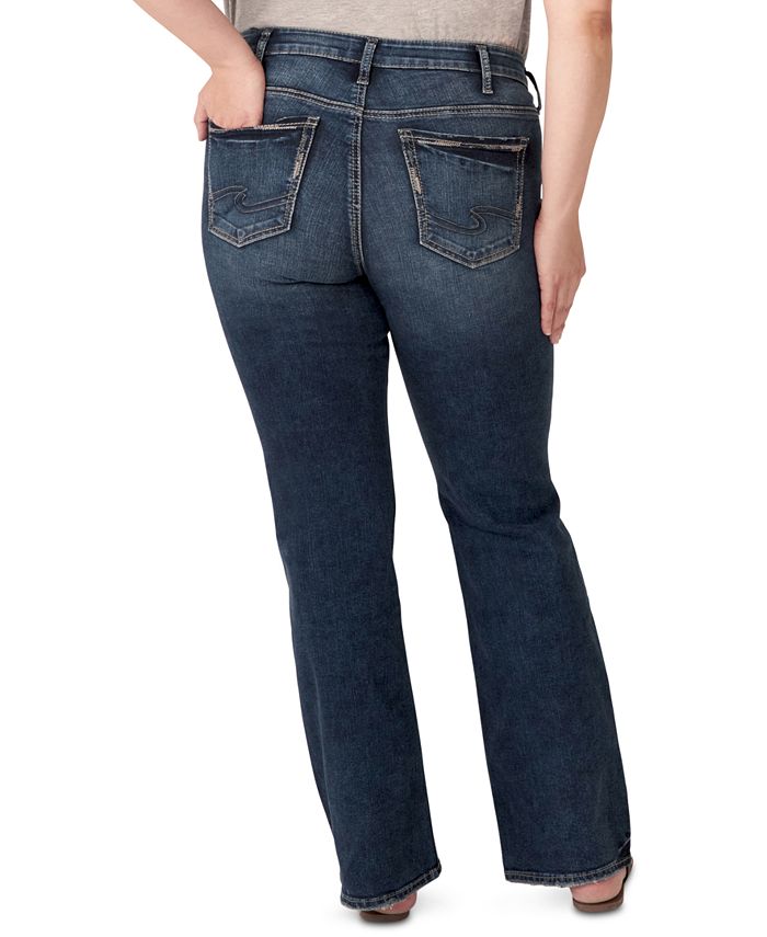 Silver Jeans Co. Plus Size Mid-Rise Suki Slim Bootcut Jeans - Macy's
