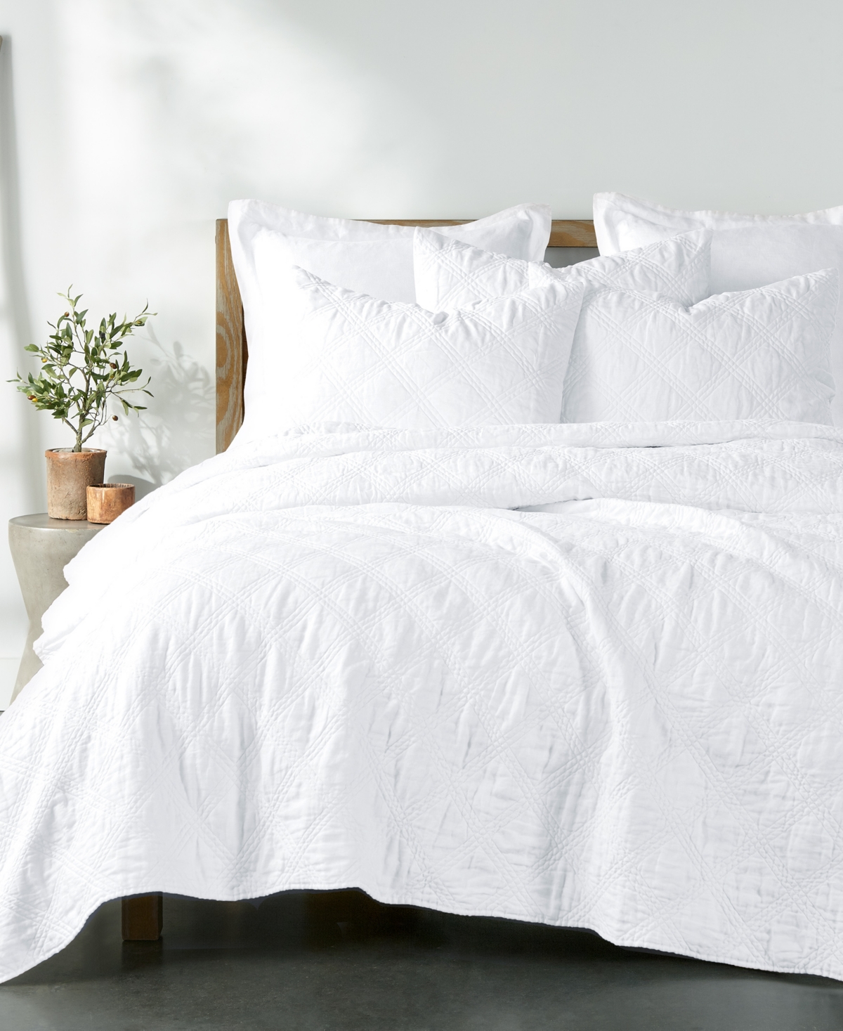Click here for Levtex Washed Linen Relaxed Textured Quilt  Twin -... prices