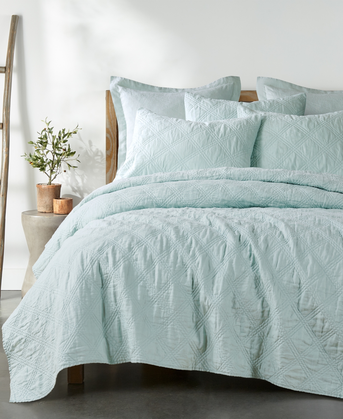 Click here for Levtex Washed Linen Relaxed Textured Quilt  Twin -... prices