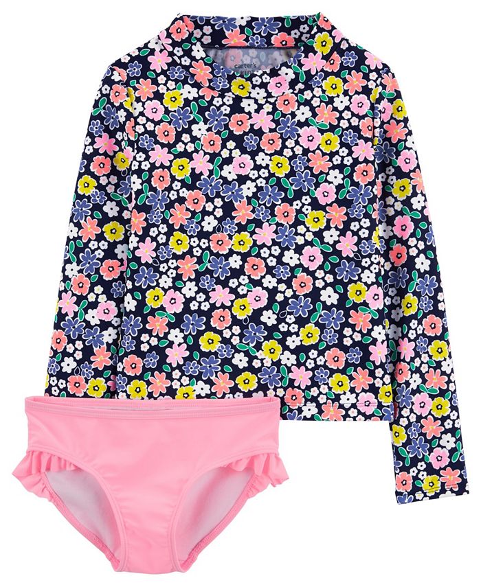 Carter's Big Girls Floral Rashguard Set, 2 Piece - Macy's
