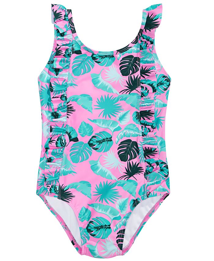 Sol Swimwear Toddler Girls Swaying Palms Swimsuit - Macy's