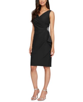 Alex Evenings Compression Embellished Ruched Sheath Dress - Macy's