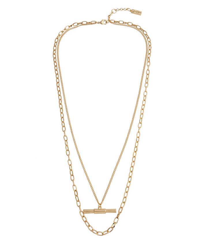 Jessica Simpson Bar Layered Long Necklace - Macy's