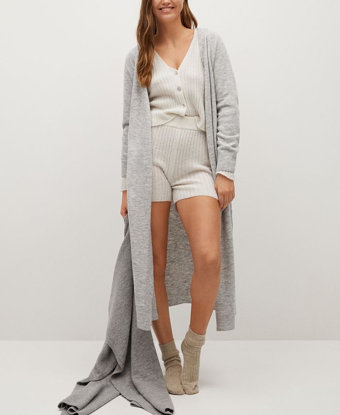 MANGO Women's Long Belt Cardigan - Macy's