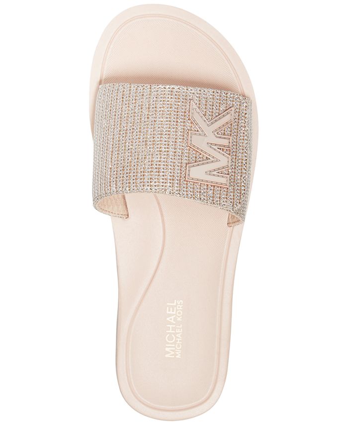 Michael Kors Women's MK Logo Pool Slide Sandals - Macy's