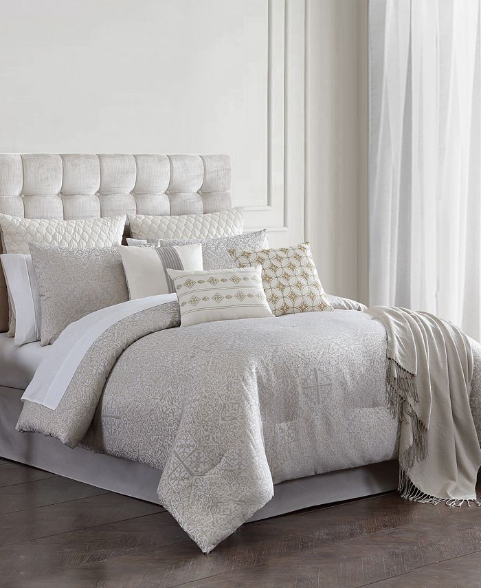 Hallmart Collectibles Fizora 14-Pc. Mosaic Jacquard King Comforter Set ...