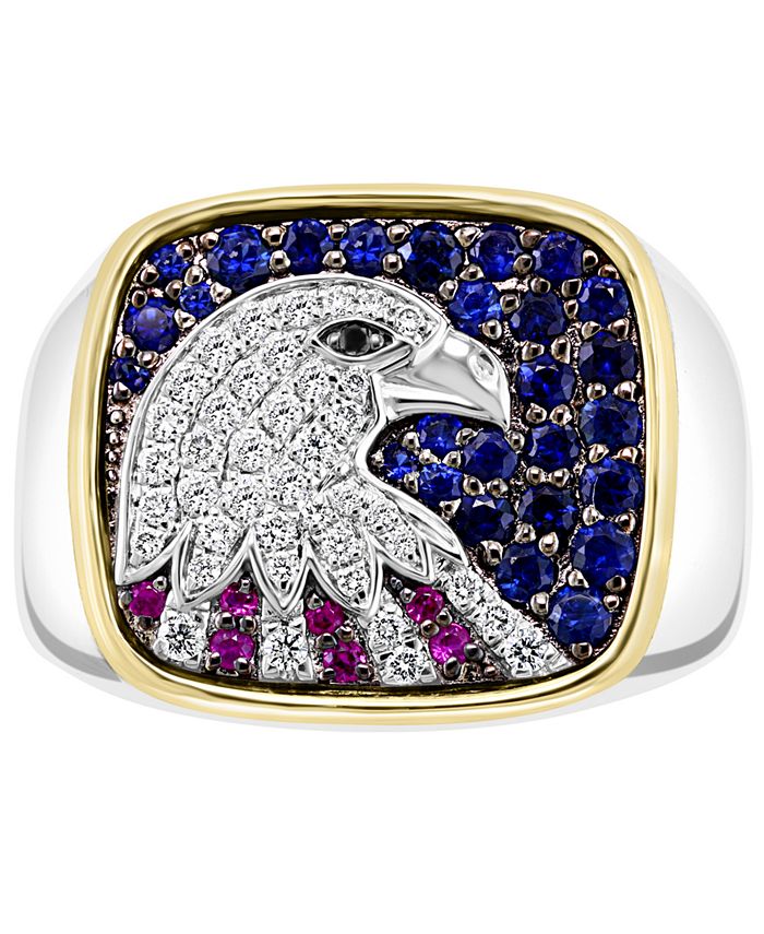 EFFY Collection EFFY® Men's Multi-Gemstone (1-1/20 ct. t.w.) & Diamond ...