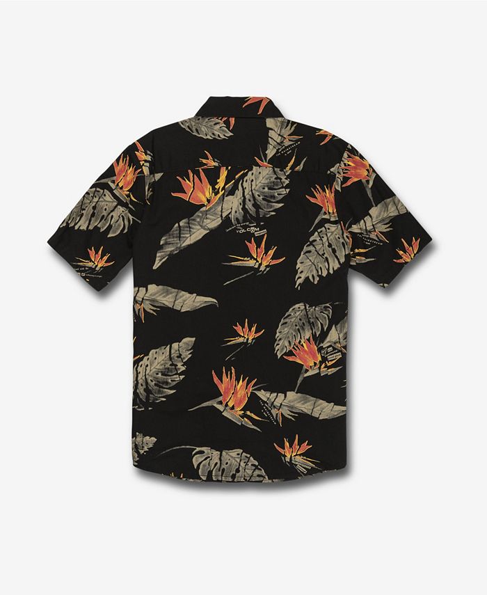 Volcom Big Boys Floral Erupter Short Sleeve Shirt - Macy's