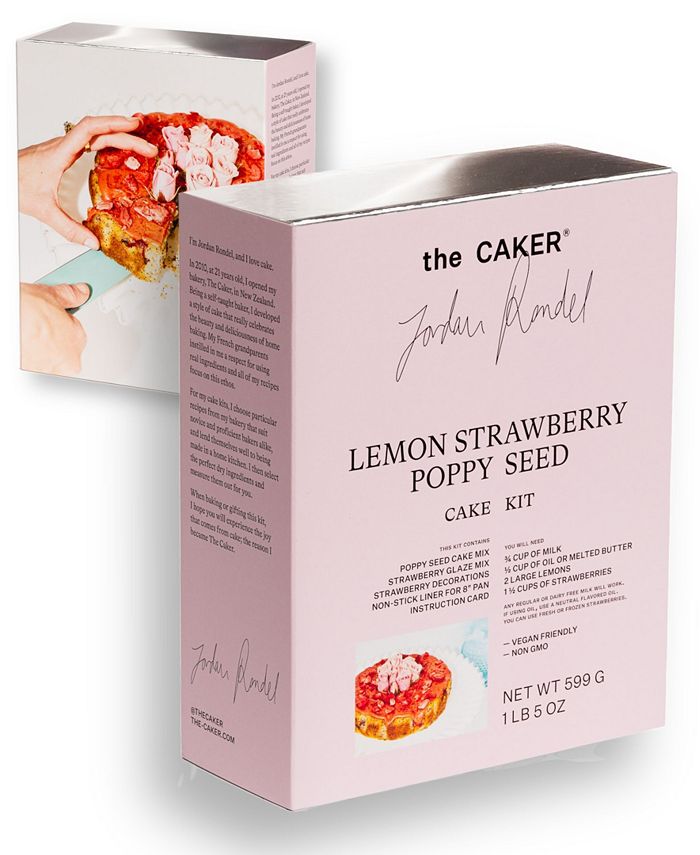 The Caker Lemon Strawberry Poppy Seed Cake Kit - Macy's