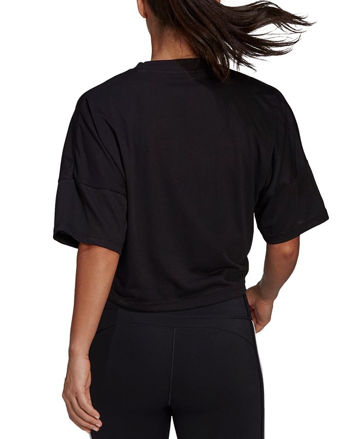 adidas Women's 3-Stripes Cropped Top & Reviews - Tops - Women - Macy's