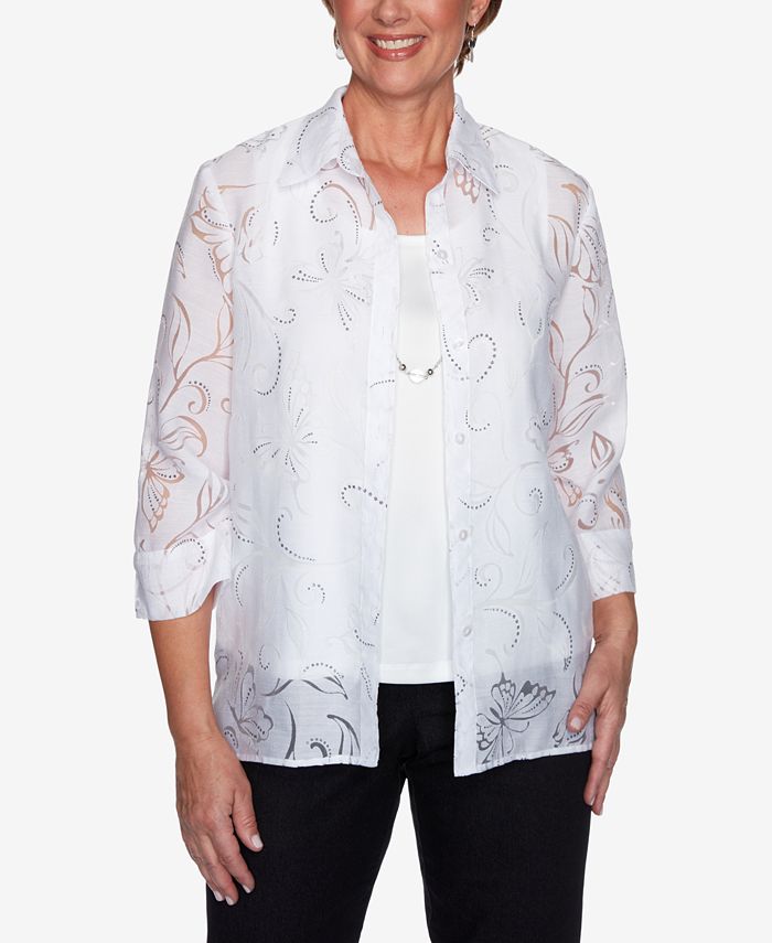 Alfred Dunner Floral 2 for 1 Top & Reviews - Tops - Women - Macy's