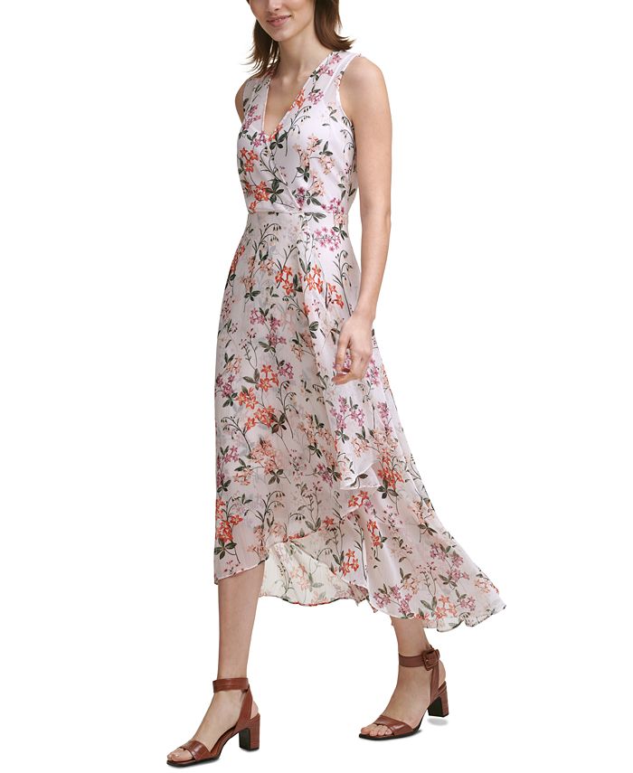 Calvin Klein Petite Floral-Print Maxi Dress - Macy's