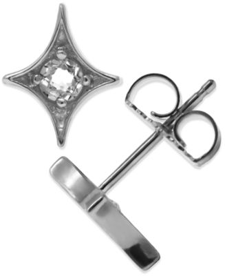 Jac + Jo by Anzie White Topaz (1/4 ct. t.w.) Stud Earrings in Sterling Silver - Macy's