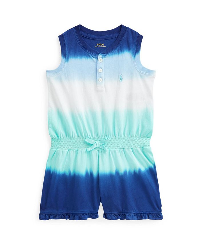Polo Ralph Lauren Little Girls Ombre Jersey Romper - Macy's
