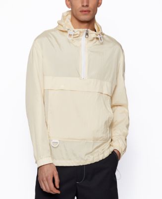 BOSS by Hugo Boss Men's Crinkle-Fabric Regular-Fit Anorak - Macy's