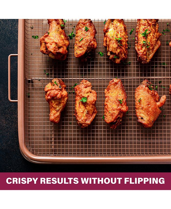 Gotham Steel 12" x 8" Non-Stick Ti-Ceramic Heat Circulating Crisper ...