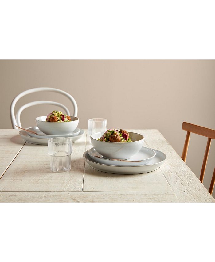 Denby Stone Intro White Coupe 12-PC Dinnerware Set, Service for 4 - Macy's