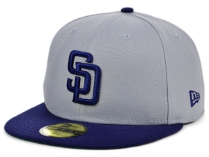 New Era San Diego Padres Gray Anniversary 59fifty Cap In Gray/navy ...