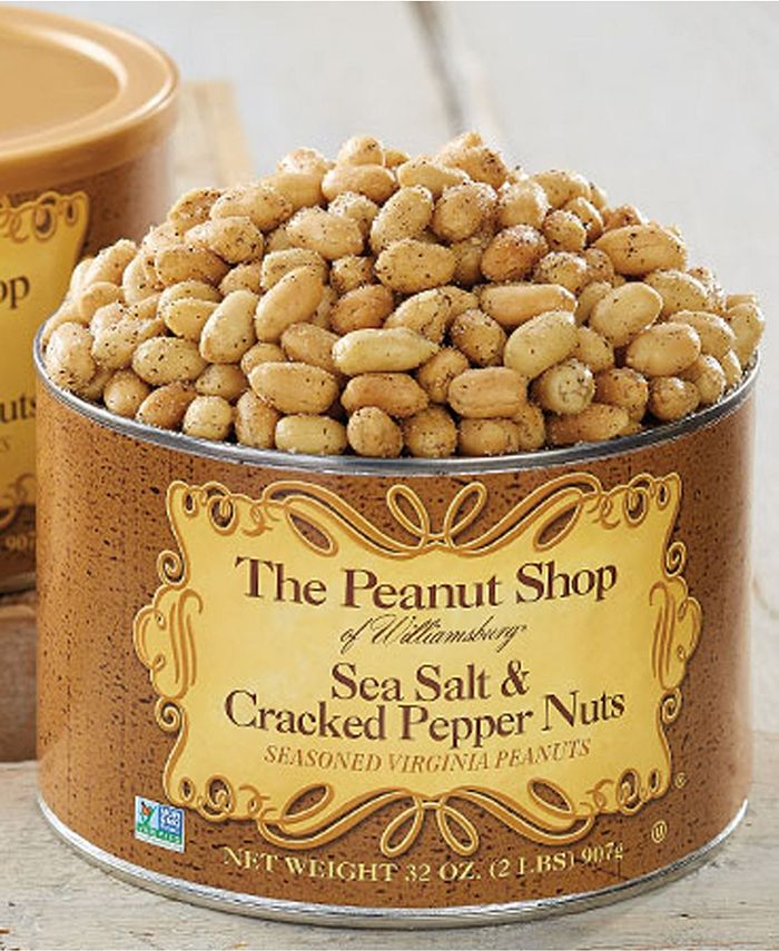 The Peanut Shop of Williamsburg Sea Salt Pepper Peanuts, 32 oz - Macy's