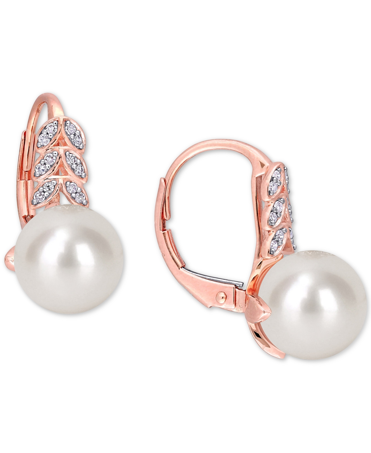 Click here for Cultured Freshwater Pearl (9mm) & Diamond (1/10 ct... prices