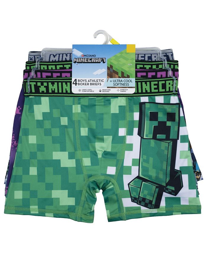 Handcraft Minecraft Big Boys Athletic Boxer Briefs, Set of 4 - Macy's