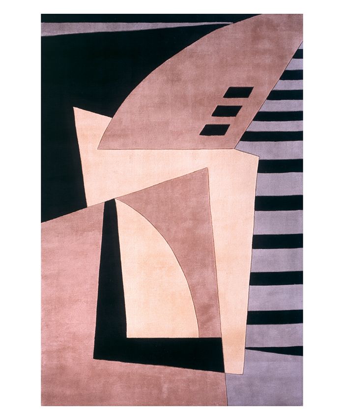 Momeni Area Rug, New Wave NW-22 Black 7' 9" Round - Macy's