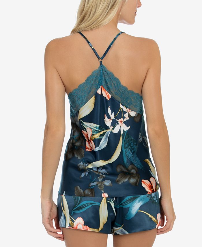 Linea Donatella Tropical Print Satin Cami & Tap Shorts Lingerie Set ...
