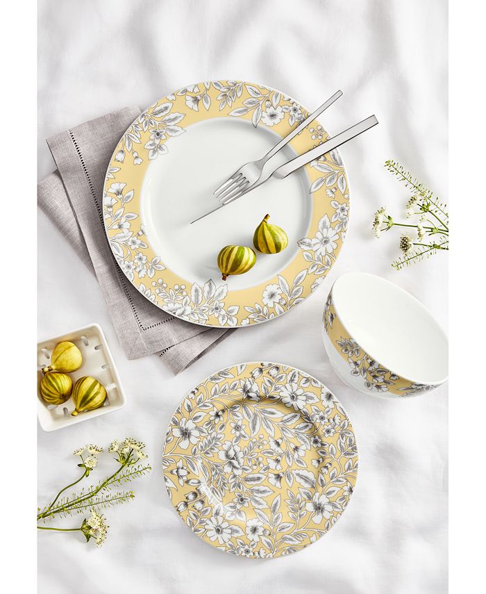 Charter Club Floral Toile 12-Pc. Dinnerware Set, Service for 4, Created ...