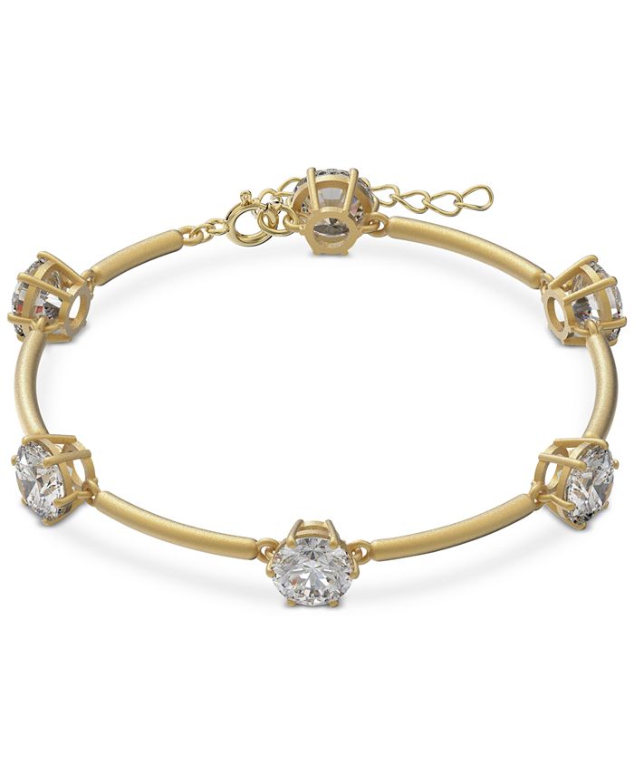 Swarovski Gold-Tone Constella Bangle Bracelet - Macy's