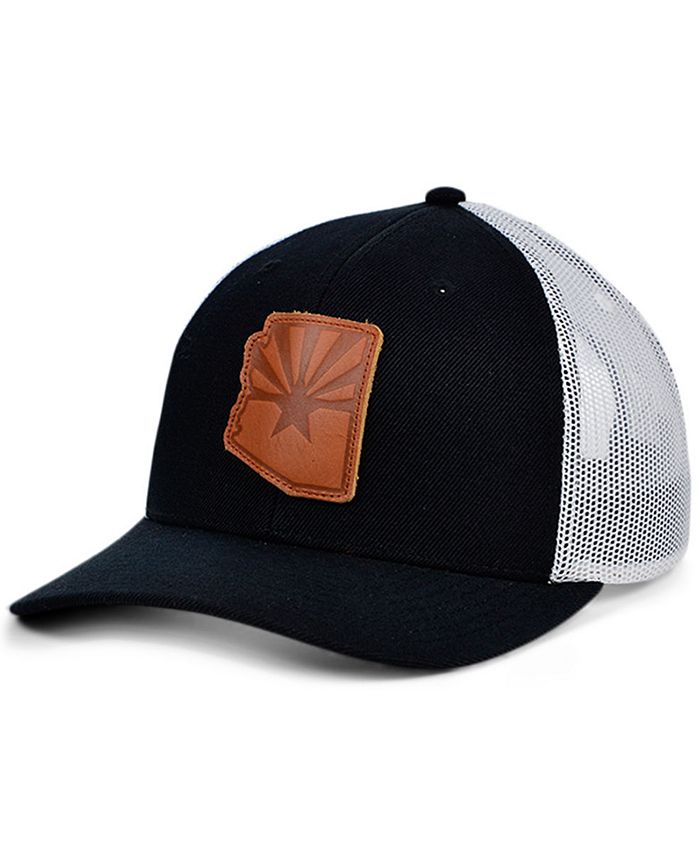 Lids Local Crowns Arizona Black White Leather State Patch Curved ...