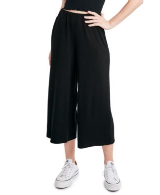 BCBGeneration Ribbed Wide-Leg Pants - Macy's